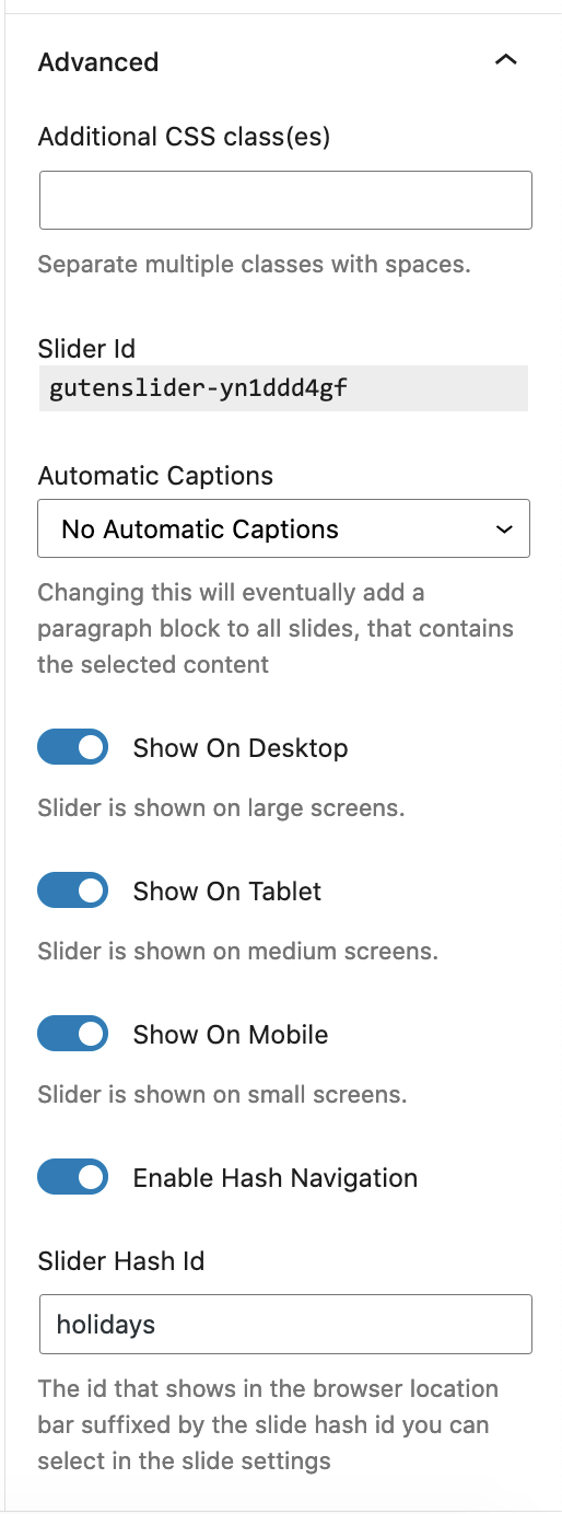 Hash Navigation – Gutenslider