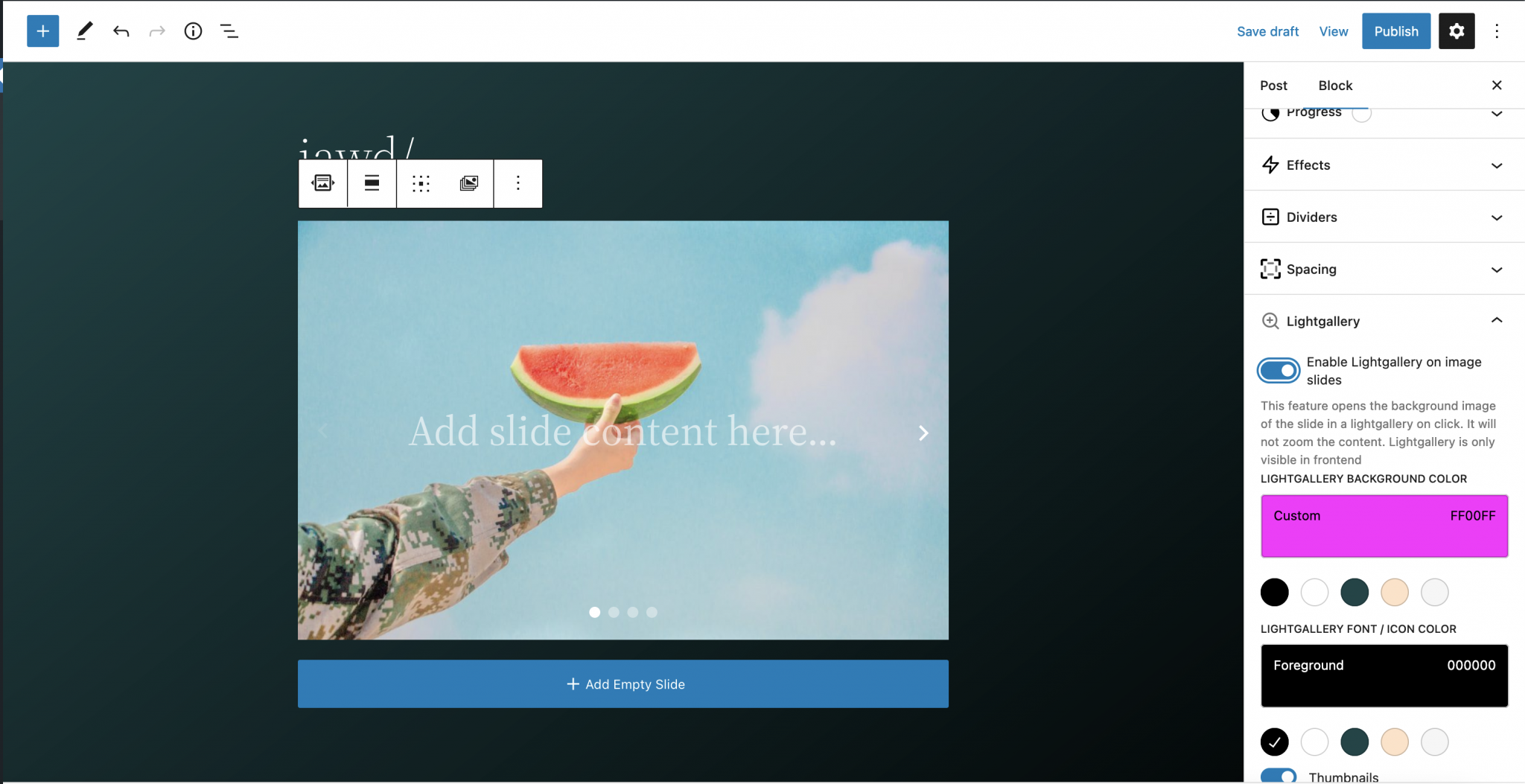 Setting Slider Defaults with PHP WordPress filters (Pro) – Gutenslider